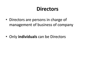 Directors company act law | PPT