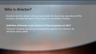 Directors of the company | PPT