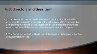 Directors of the company | PPT