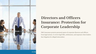 Understanding Directors and Officers Insurance | PDF