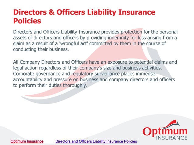 Directors and officers liability insurance policies | PDF | Motor ...