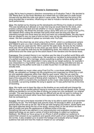 Director's commentary | PDF
