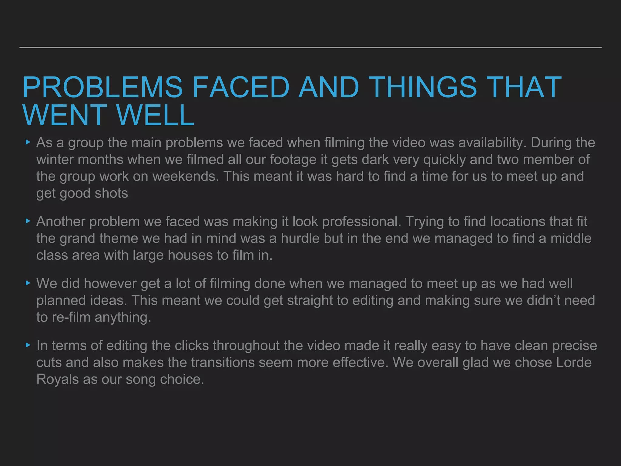 Directors commentary | PPT