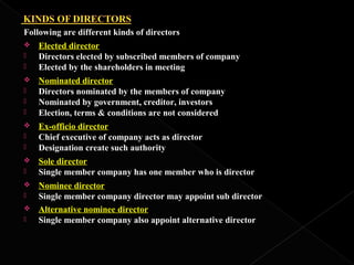 Directors of company | PPT