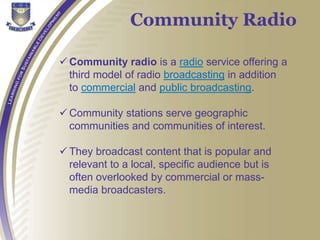 CEMCA Director's presentation on Community Media | PPT