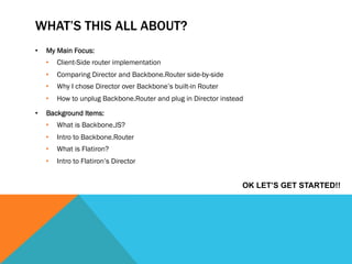 Director x Backbone = :) | PDF | Web Development | Internet