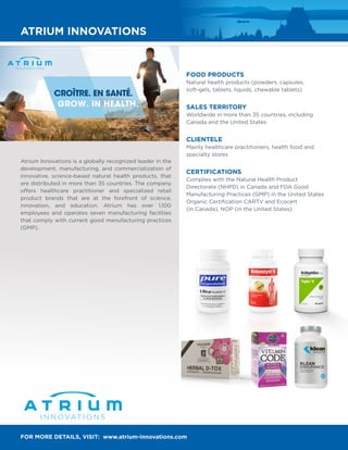 Quebec City Health Food Consortium Catalog - Members Directory | PDF