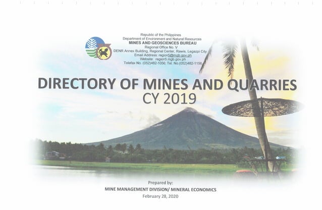 Directory-of-Mines-and-Quarries-2019.pdf | Geology | Science