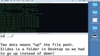 MacBook Terminal Directory Commands | PPTX | Operating Systems | Computer Software and Applications