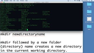 MacBook Terminal Directory Commands | PPTX | Operating Systems | Computer Software and Applications
