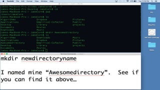 MacBook Terminal Directory Commands | PPT