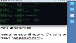 MacBook Terminal Directory Commands | PPTX | Operating Systems | Computer Software and Applications