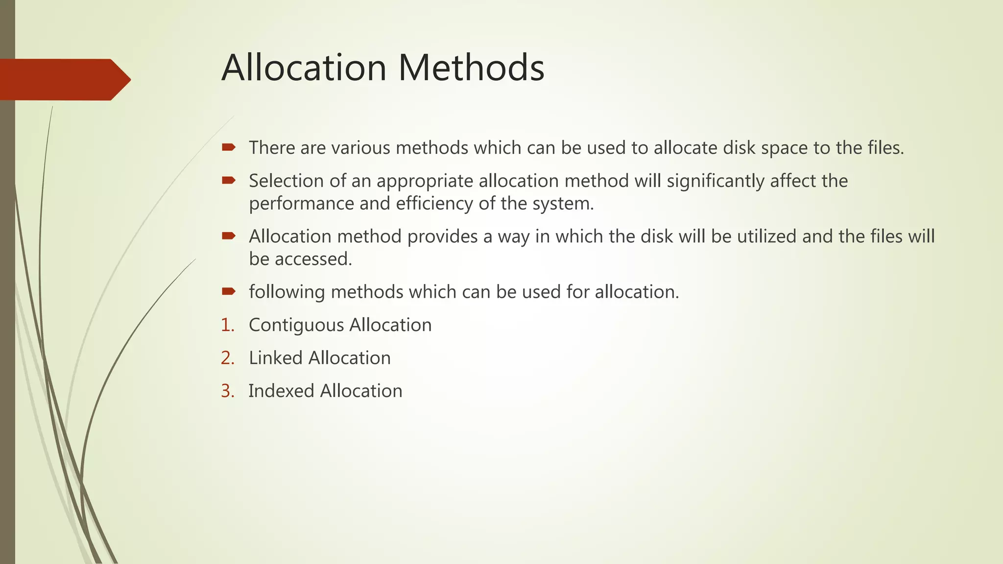 Directory implementation and allocation methods | PPTX