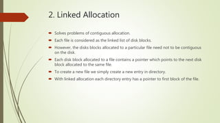 Directory implementation and allocation methods | PPTX