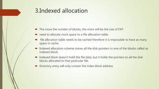 Directory implementation and allocation methods | PPTX