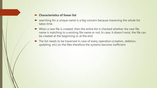 Directory implementation and allocation methods | PPTX