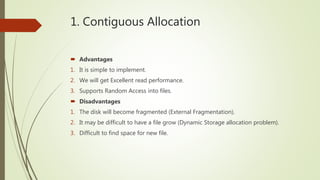 Directory implementation and allocation methods | PPTX