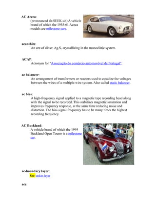DIRECTORY OF AUTOMOBILE WORDS | PDF