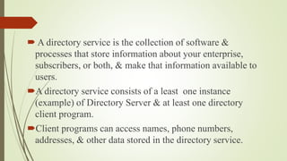 Directory service | PPTX