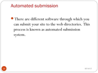 Directory submission | PPT