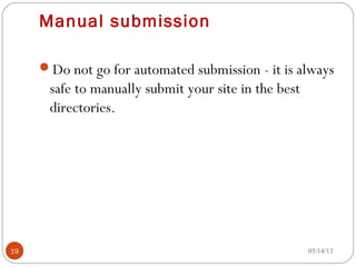 Directory submission | PPT