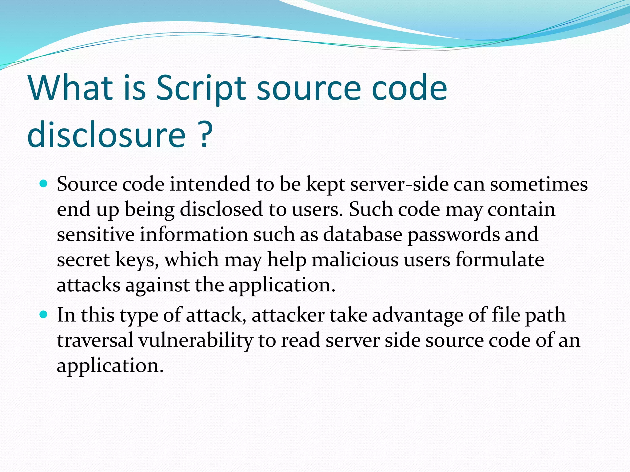 Directory Traversal & File Inclusion Attacks | PPTX