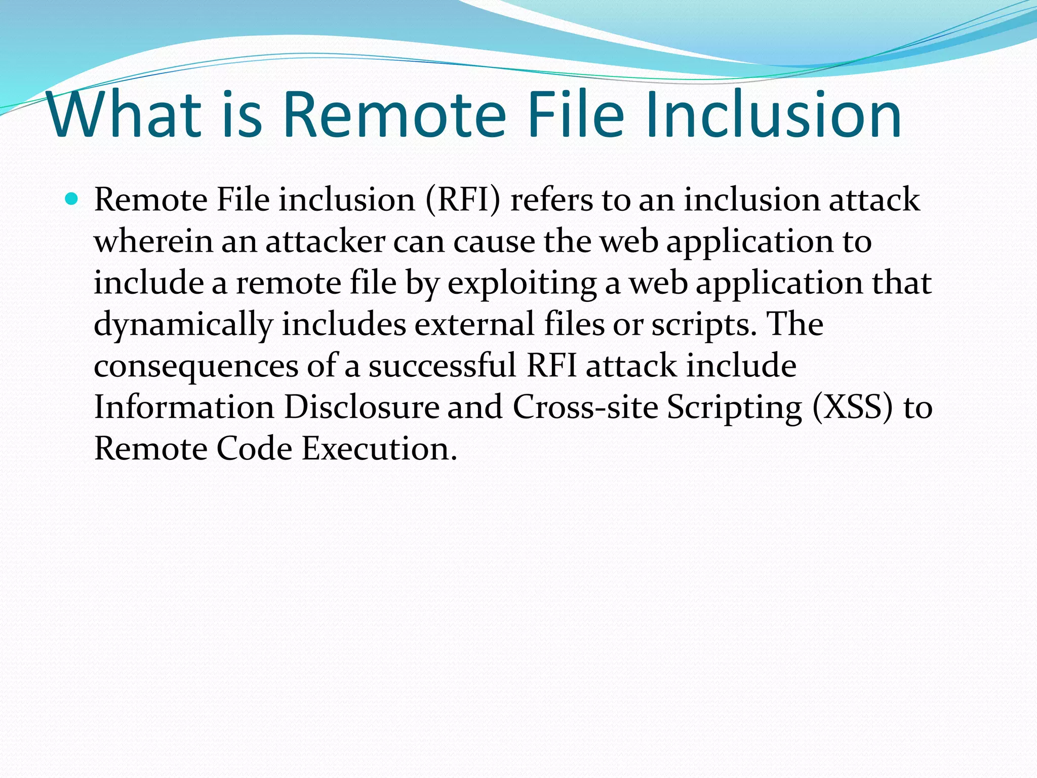 Directory Traversal & File Inclusion Attacks | PPTX
