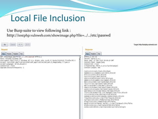 Directory Traversal & File Inclusion Attacks | PPTX