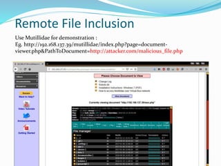 Directory Traversal & File Inclusion Attacks | PPTX