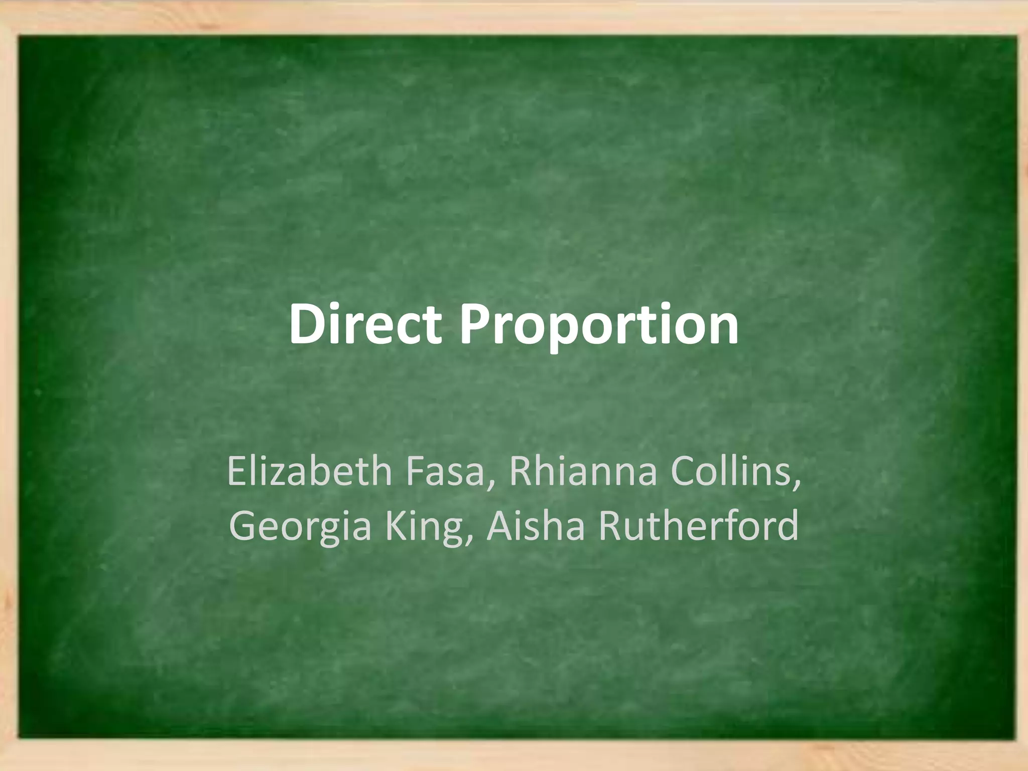 Direct proportion | PPTX