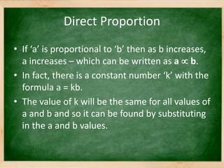 Direct proportion | PPT