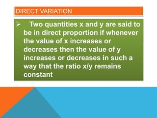 Direct proportion | PPTX