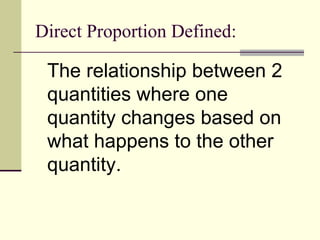 Direct proportionnotes | PPT