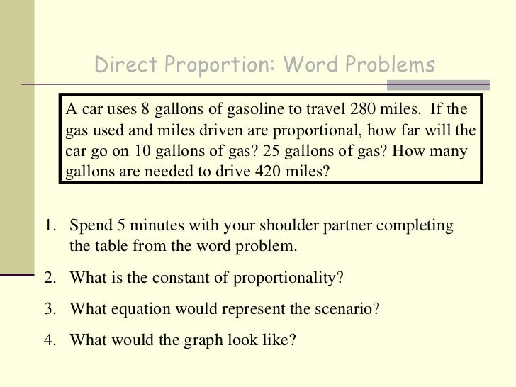 Direct Proportionnotes Direct Proportionnotes