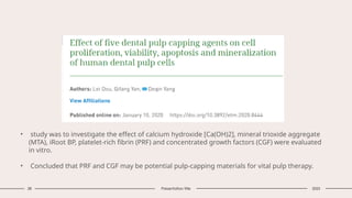Direct pulp capping with PRF idm topic.pptx