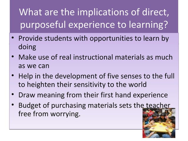 Direct, Purposeful And Contrived Experience | PPT | Science