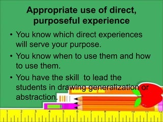 Direct, purposeful experience | PPT
