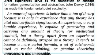 Direct, purposeful experience and beyond | PPTX
