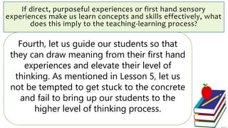 Direct, purposeful experience and beyond | PPTX