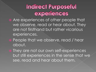 Direct, purposeful experiences and beyond | PPTX