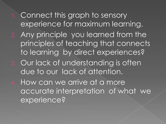 Direct, purposeful experiences and beyond | PPTX