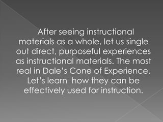 Direct, purposeful experiences and beyond | PPTX