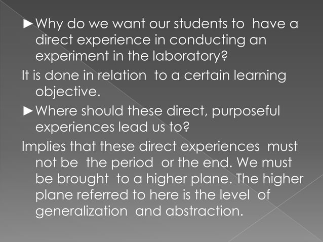 Directpurposefulexperiencesandbeyond 120713045550-phpapp01 (2) | PPT