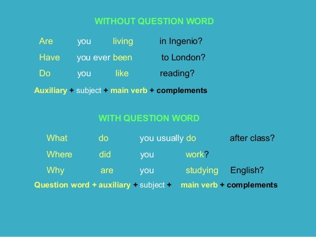 Direct and Indirect Questions