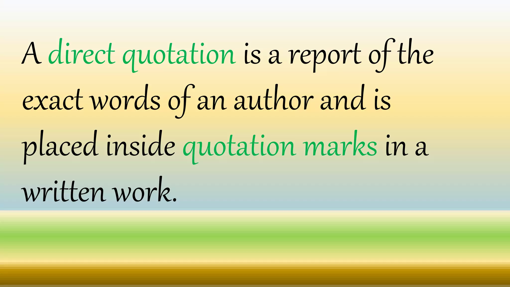 Direct quotation | PPTX