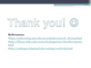 Direct quotation report | PPTX