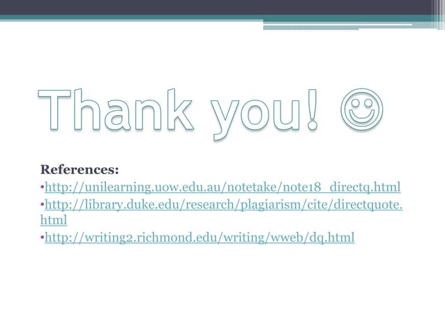 Direct quotation report | PPTX