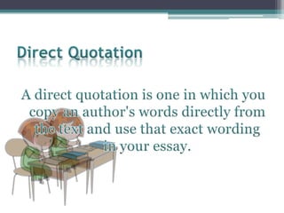 Direct quotation report | PPTX