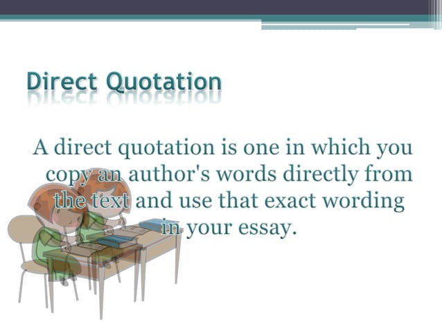 Direct quotation report | PPT