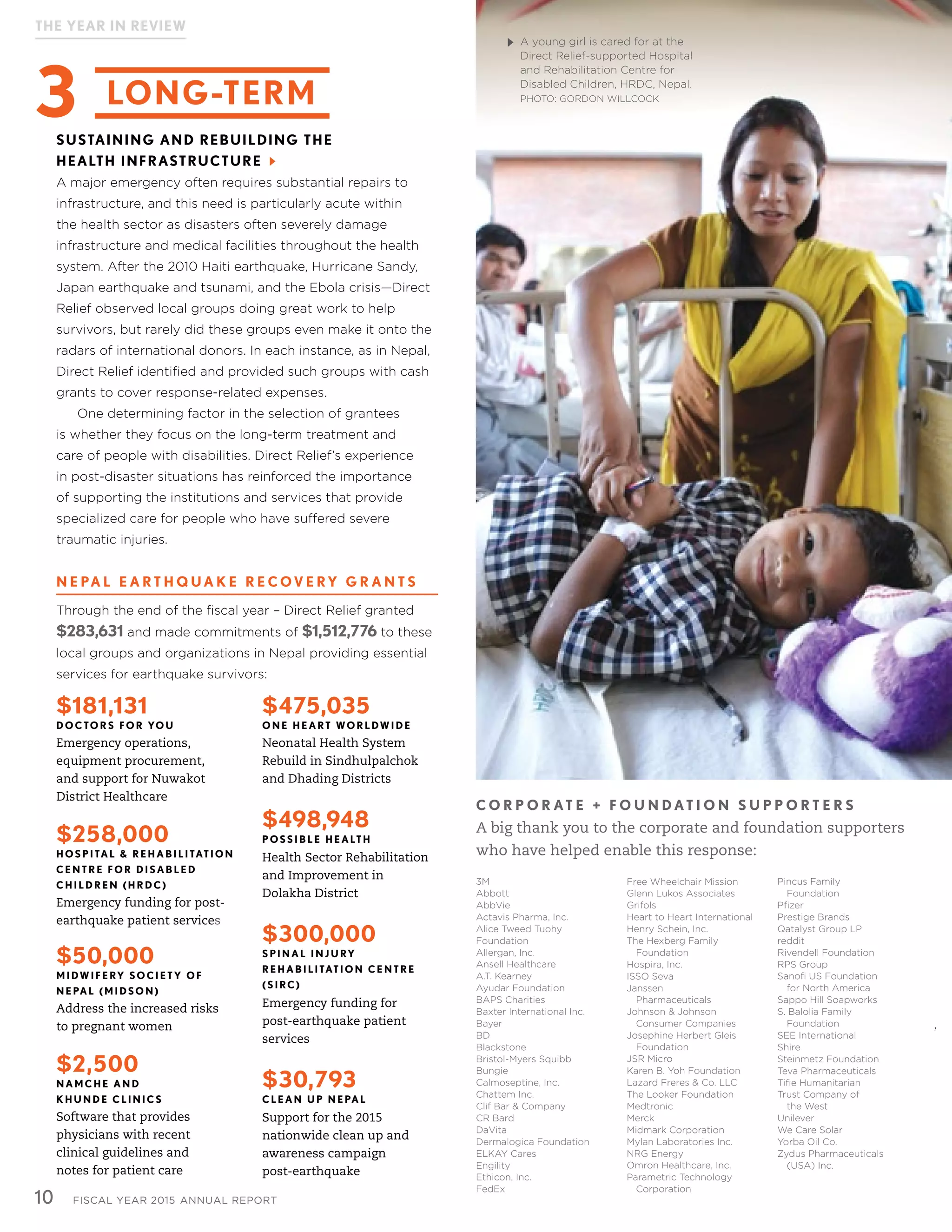 Direct Relief Annual Report - FY2015 | PDF